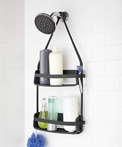 Umbra Flex Hanging Shower Caddy, Bathtub Shelf and Bathroom Organizer, Black