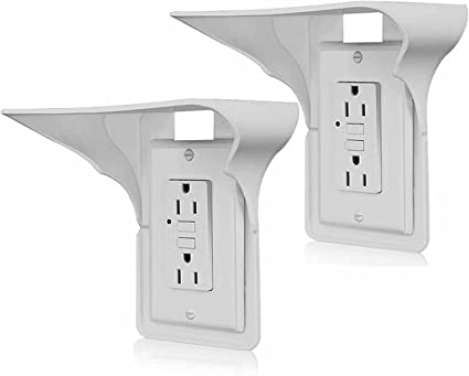 Electrical Outlet Plug Wall Shelves for The Bathroom and Kitchen - Set of 2