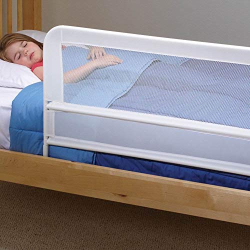 KidCo Double Pack Mesh and Steel Telescopic Toddler Child Bed Rail Guard 39 Inches Long for Twin, Double, Full Size Queen, and King Mattress, White