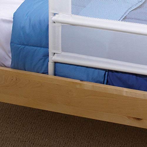 KidCo Double Pack Mesh and Steel Telescopic Toddler Child Bed Rail Guard 39 Inches Long for Twin, Double, Full Size Queen, and King Mattress, White