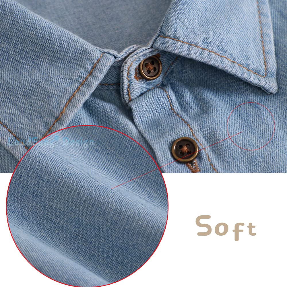 LoudSung False Collar Detachable Blouse Fake Collar Half Shirts Denim Collar Designed Faux Collars Top Elegant for Women