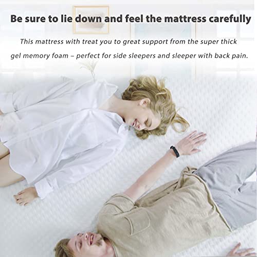 Twin Mattress, 8 inch Gel Memory Foam Mattress, Green Tea Cooling Gel Infused, Medium Firm Feel with Motion Isolating for Pressure Relief, Distributes Weight Evenly (Twin)