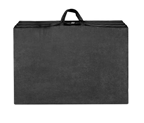 American Furniture Alliance Hide A' Mat 3.5 x 35 x 77 inch Twin TriFold Mattress Mesh/Suede, Black