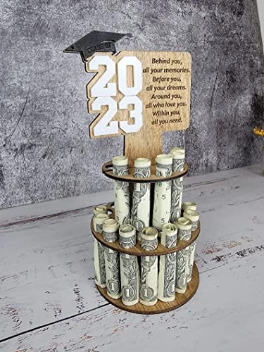 OPIL 2023 New Creative Converting Congrats Grad Card Holder,Graduation Money Holders for Graduation Decorations, Party Ornament Decor (White)