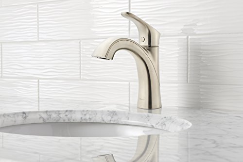 Pfister Weller Bathroom Sink Faucet, Single Handle, Single Hole or 3-Hole, Brushed Nickel Finish, LG42WR0K