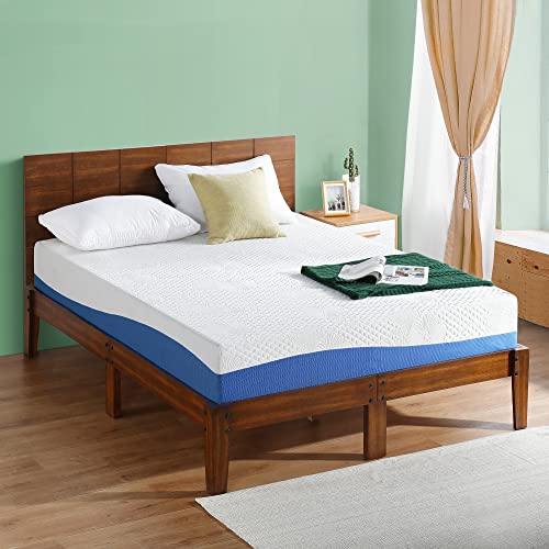 Olee Sleep 10 Inch Gel Infused Layer Top Memory Foam Mattress, Twin, Blue