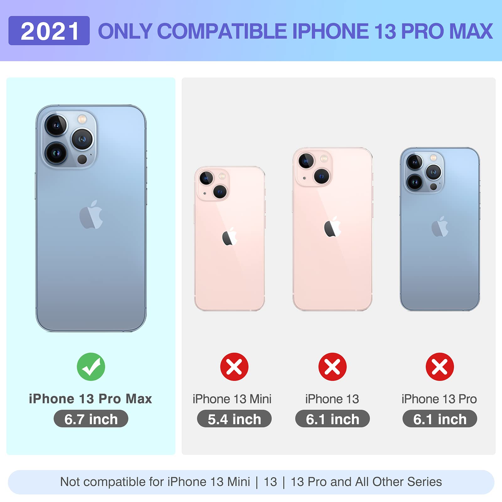 MILPROX Compatible with iPhone 13 Pro Max Case (2021), Glitter Sparkly Shiny Bling Rubber Gel Shell Cases 3 Layers Shockproof Protective Bumper Cover for iPhone 13 Pro Max 6.7" 2021-Blue