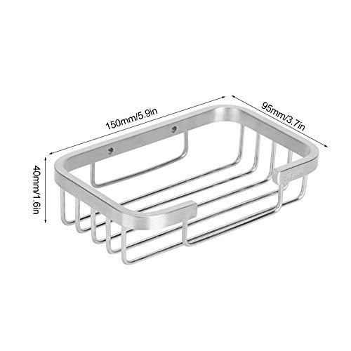 Shower Caddy Basket Shelf Wall Mounted Soap Basket Square Basket Bathroom Rack Holder Black Toilet Bathroom Accessory 304 Stainless Steel