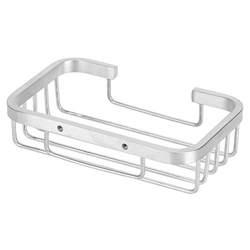 Shower Caddy Basket Shelf Wall Mounted Soap Basket Square Basket Bathroom Rack Holder Black Toilet Bathroom Accessory 304 Stainless Steel