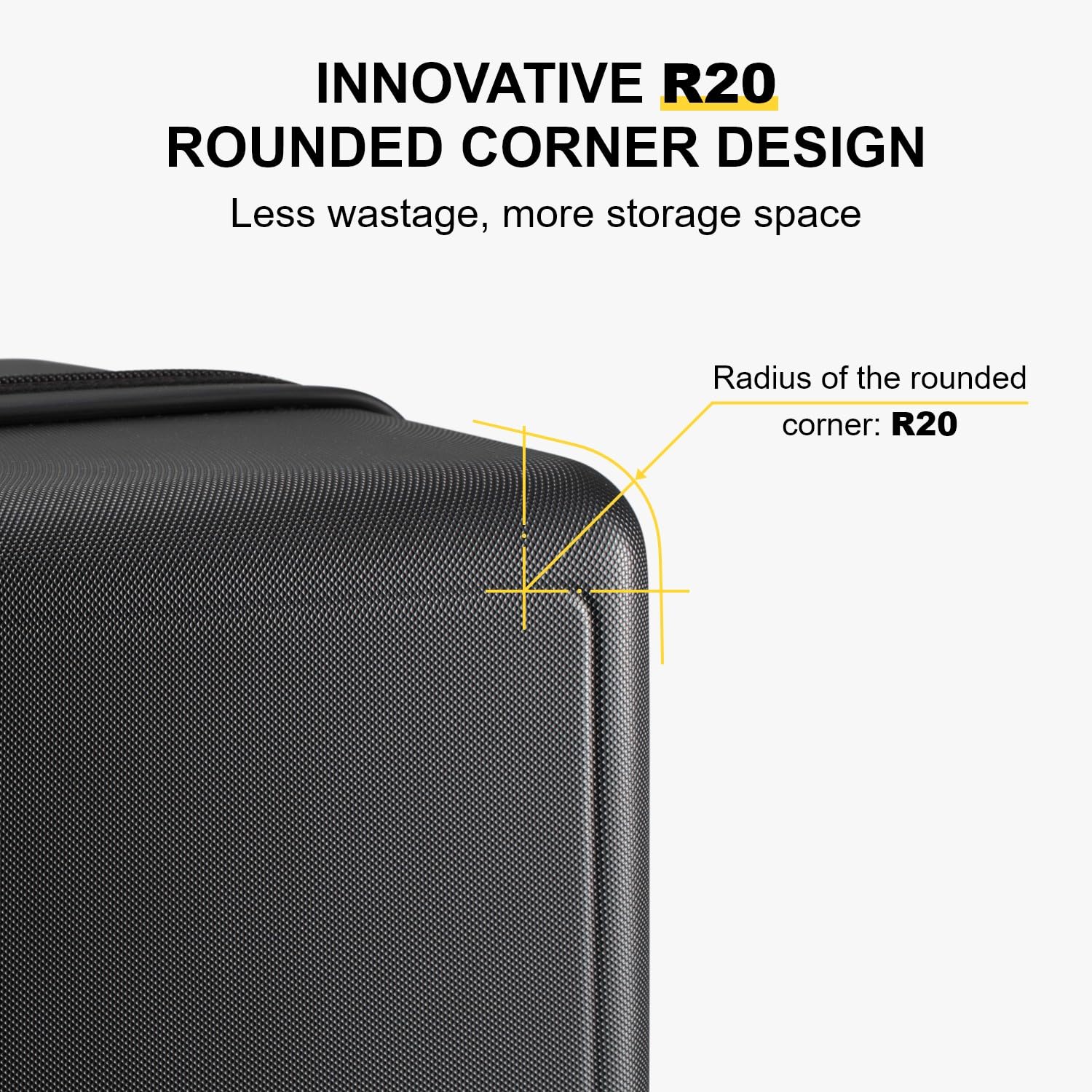 LEVEL8 Trunk Luggage, Large Suitcase 28 Inch Luggage with Spinner Wheels, Luminous Textured 28 Inch Checked Large Luggage, Lightweight Hard Case with Tsa Lock, 28 Inch, Black