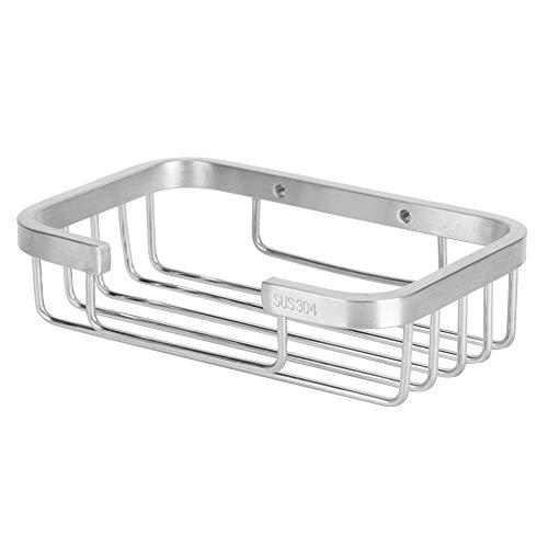 Shower Caddy Basket Shelf Wall Mounted Soap Basket Square Basket Bathroom Rack Holder Black Toilet Bathroom Accessory 304 Stainless Steel