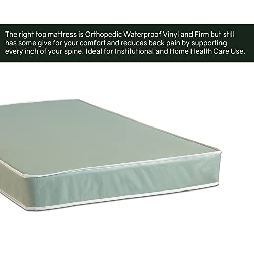 Nutan 8-Inch Firm Double sided Tight top Waterproof Vinyl Innerspring Mattress and 4-Inch Fully Assembled Wood Boxspring/Foundation Set,Twin XL