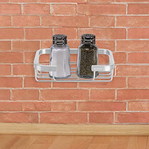 Shower Caddy Basket Shelf Wall Mounted Soap Basket Square Basket Bathroom Rack Holder Black Toilet Bathroom Accessory 304 Stainless Steel
