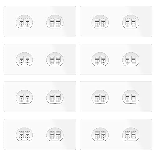 8 Pcs Shower Caddy Adhesive Replacement, Adhesive Shower Hooks Strong Adhesive Wall Hooks Waterproof Adhesive Hooks for Shower Caddy, No Drilling