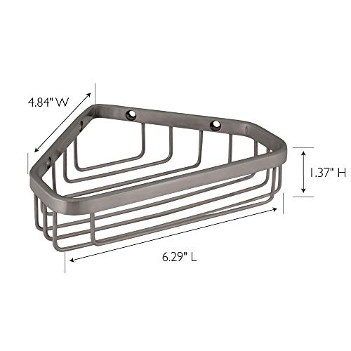 Design House Corner Shower Basket, 6-inch, Stainless Steel
