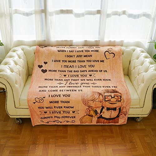 BLAMEZI Gift to My Man Fleece Blanket,Personalized Bed Flannel Throw Blanket, Father's Day Wedding Anniversary for Husband Dad (80“X60, to My Man)