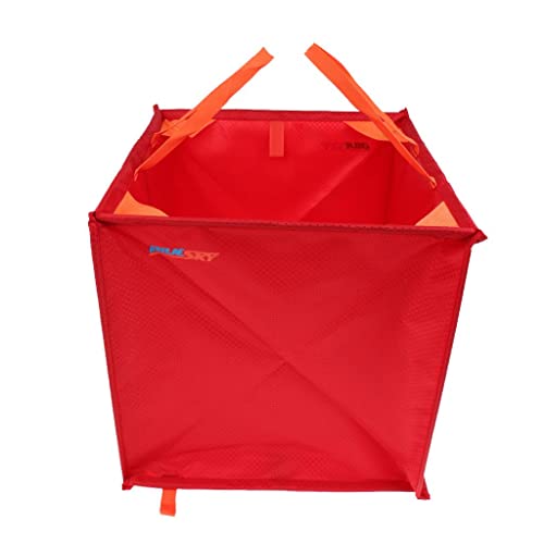 Dovewill 40cm Nylon Folding Large Triangle Tree Rock Climbing Arborist Throw Line Throw Weight Bag Clothing Storage Cube Organiser Holder - Red