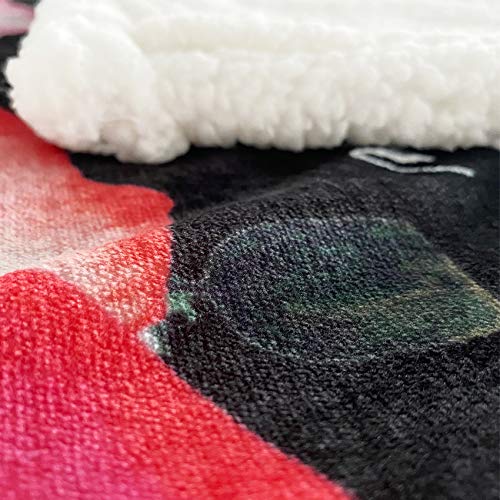 to My Daughter I Will Always Be There to Support You Love Mom Black Woman Blanket Birthday Gift Winter Warm Fleece Blanket (80X60INCH,Basketball)