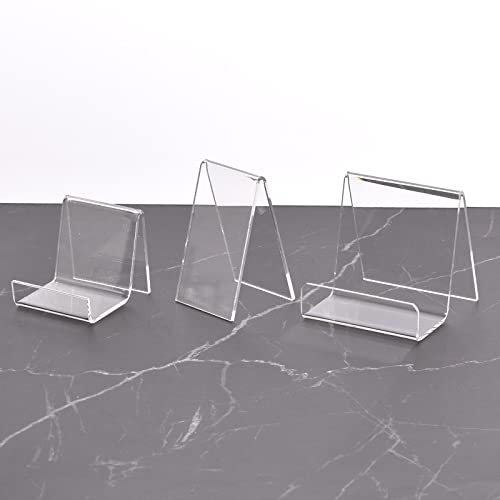 uxcell Shoes Display Stand Rack, 75x70x70mm Acrylic Storage Shelf Holder Clear