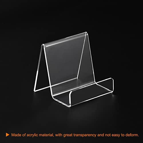 uxcell Shoes Display Stand Rack, 75x70x70mm Acrylic Storage Shelf Holder Clear