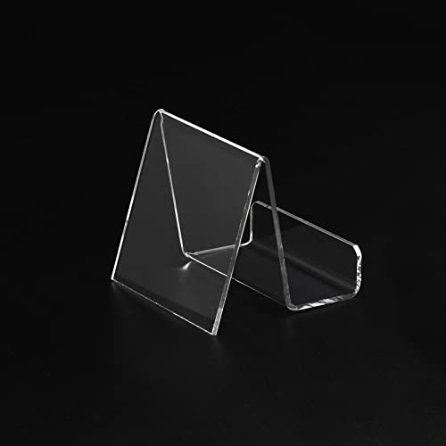 uxcell Shoes Display Stand Rack, 75x70x70mm Acrylic Storage Shelf Holder Clear