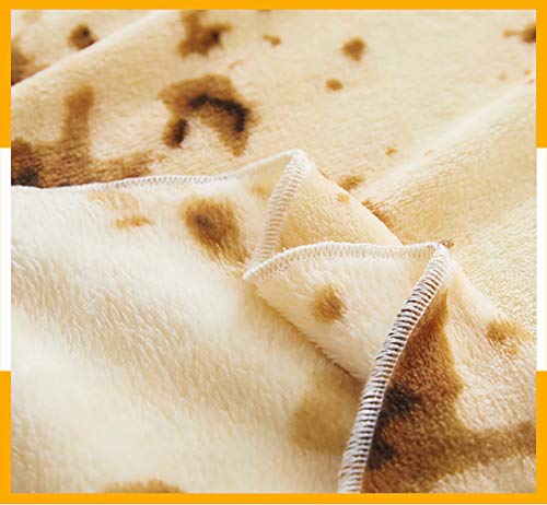 Liveinu Flannel Fleece Blanket Biscuit Wrap Blanket Round Throw Blanket Funny Realistic Food Round Blanket Novelty Food Throw Blanket 47 Inch Biscuit