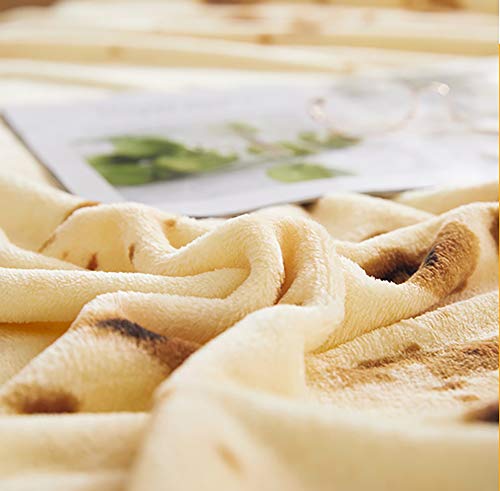 Liveinu Flannel Fleece Blanket Biscuit Wrap Blanket Round Throw Blanket Funny Realistic Food Round Blanket Novelty Food Throw Blanket 47 Inch Biscuit