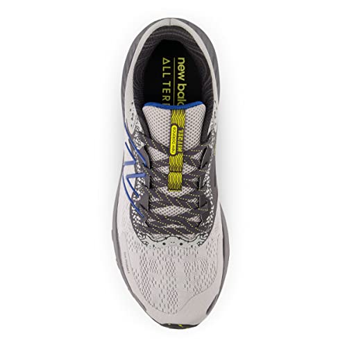New Balance Men's Dynasoft Nitrel V5 Trail Running Shoe, Rain Cloud/Phantom/Egg Yolk, 10 X-Wide
