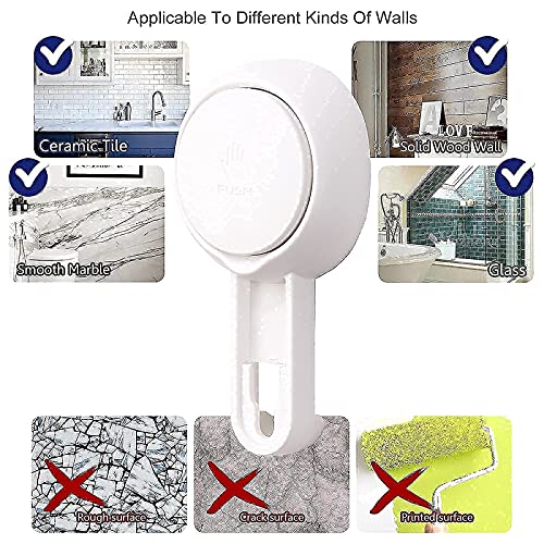 LEVERLOC Shower Caddy Suction Cup Toothbrush Holder Suction Cup One Second Installation NO-Drilling Removable Powerful Suction Shower Caddy Suction Cup Waterproof Organizer