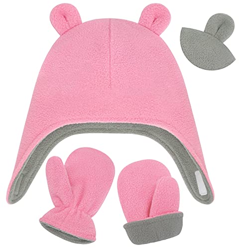 Toddler Girl Winter Hat and Gloves Toddler Winter Hats for Girls Toddler Hat and Gloves Set Girl Toddler Gloves Ages 2-4