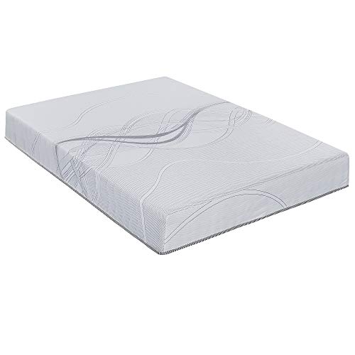 PrimaSleep 10 inch Hybrid Spring Mattress,Gel Memory Foam,White (Twin)
