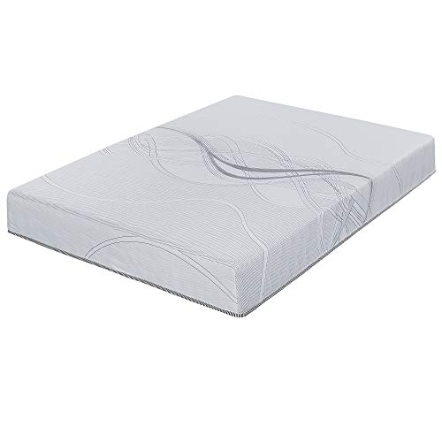 PrimaSleep 10 inch Hybrid Spring Mattress,Gel Memory Foam,White (Twin)
