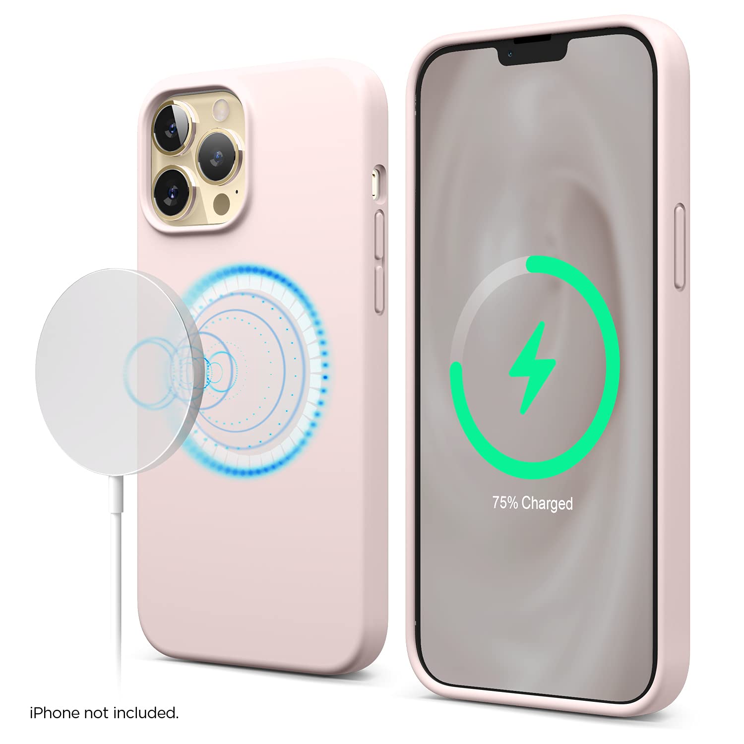 elago Magnetic Silicone Case Compatible with MagSafe Compatible with iPhone 13 Pro Max 6.7 Inch - Built-in Magnets, Protective Cover, Compatible with All MagSafe Accessories (Lovely Pink)