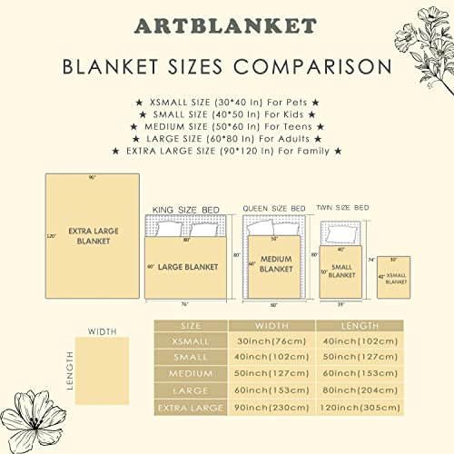 ARTBLANKET Space Alphabet Throw Blanket Fannel Fleece Super Soft Funny Blanket Travel Throw Blanket for Bed Couch Sofa 40 x 50 Inch for Kid