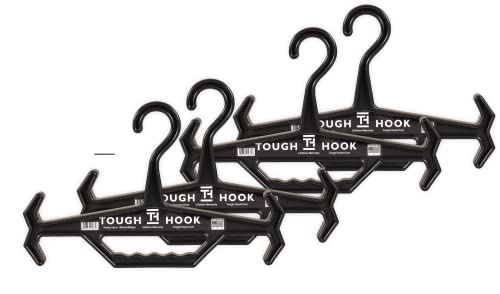 Original Tough Hook Hanger Max Pack Set of 4 | 2 Black and 2 Midnight Black |USA Made | Multi Pack