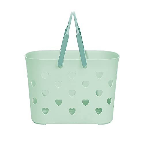 Yiser Portable Shower Caddy Tote Plastic Storage Basket with Handle Box Organizer for Bathroom Pantry Kitchen College Dorm Waterproof Washable Tip Proof Vacuum Seal Coffee Container (Green, One Size)