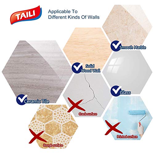 TAILI Suction Corner Shower Caddy Bathroom Shower Shelf & TAILI Suction Cup Toothbrush Holder