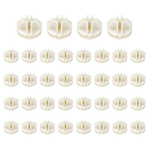 Curqia White Corner Wire Shelves for Closet Storage Organizer / Wire Grid Cube Storage Shelving Pack of 40