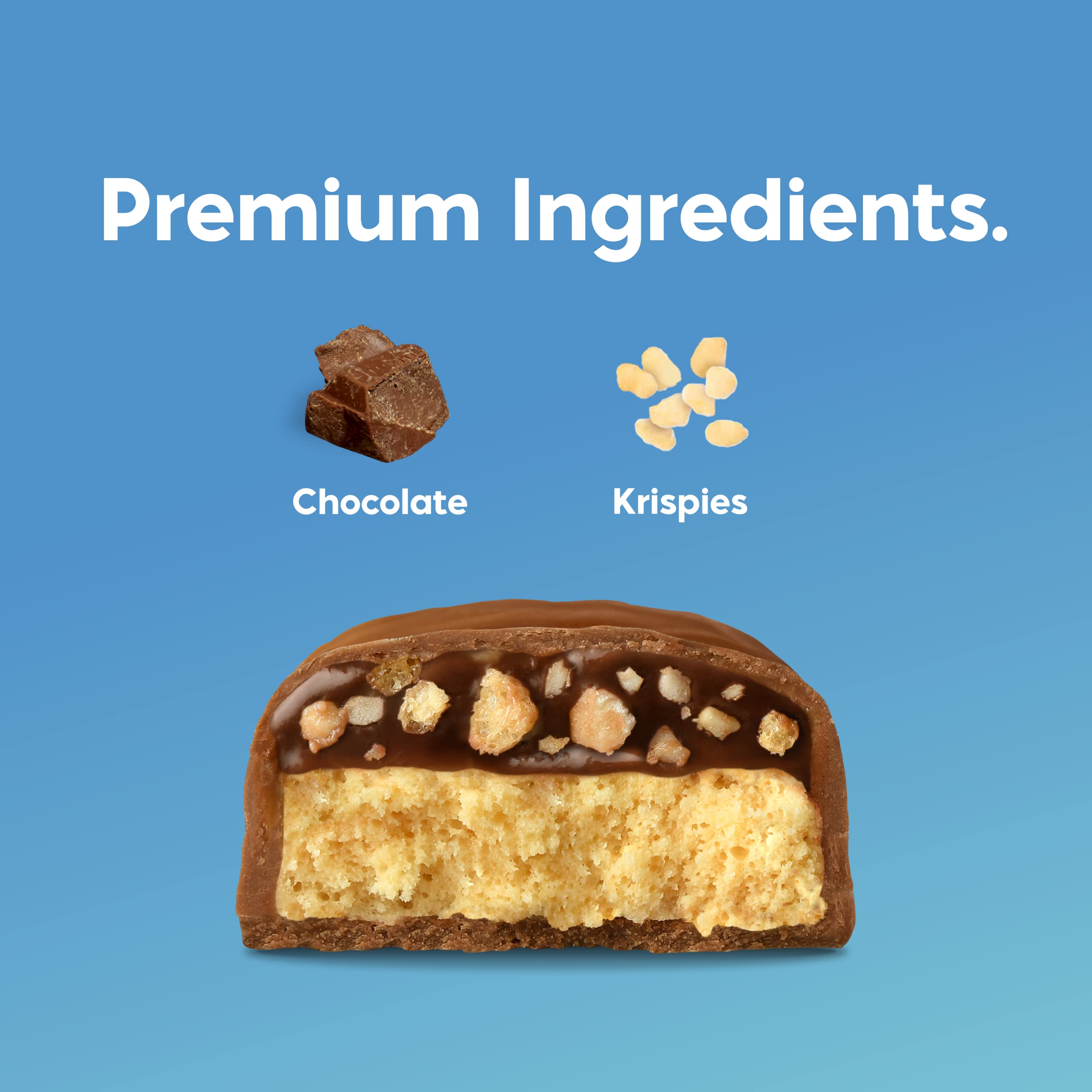 Nick's Protein Bars Crispy Nougat | 16g protein | 210 calories | Low Carb Keto Friendly Snacks No Added Sugar (Multipack 12 bars x 50g)
