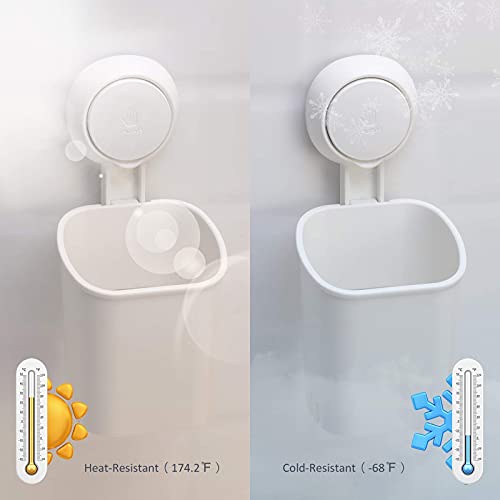 TAILI Suction Corner Shower Caddy Bathroom Shower Shelf & TAILI Suction Cup Toothbrush Holder