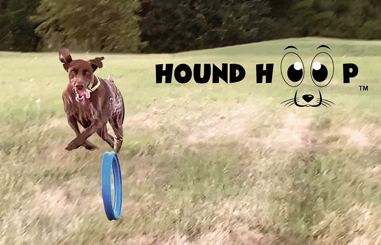 Hound Hoop - Professional Dog Fetch Toy for Medium & Large Breeds - Rolling Fetching Tire & Chase Ring for Outdoor Training & Water Retrieval Play - Helps Improve Agility, Balance, Speed - 10x1.5…