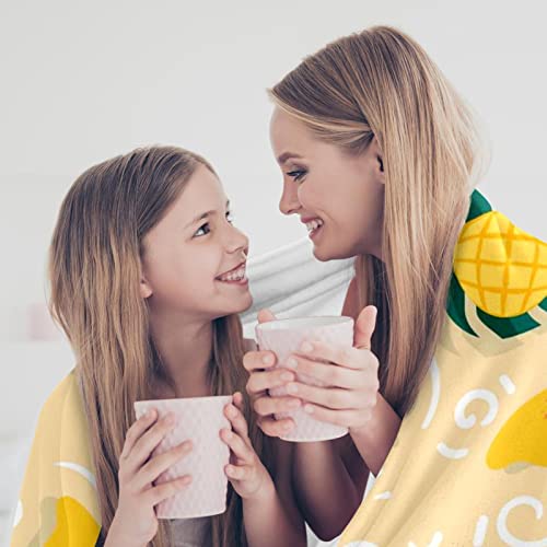 Fleece Throw Blanket,Super Soft Luxurious Bedding Blanket Tropical Fruits Mango