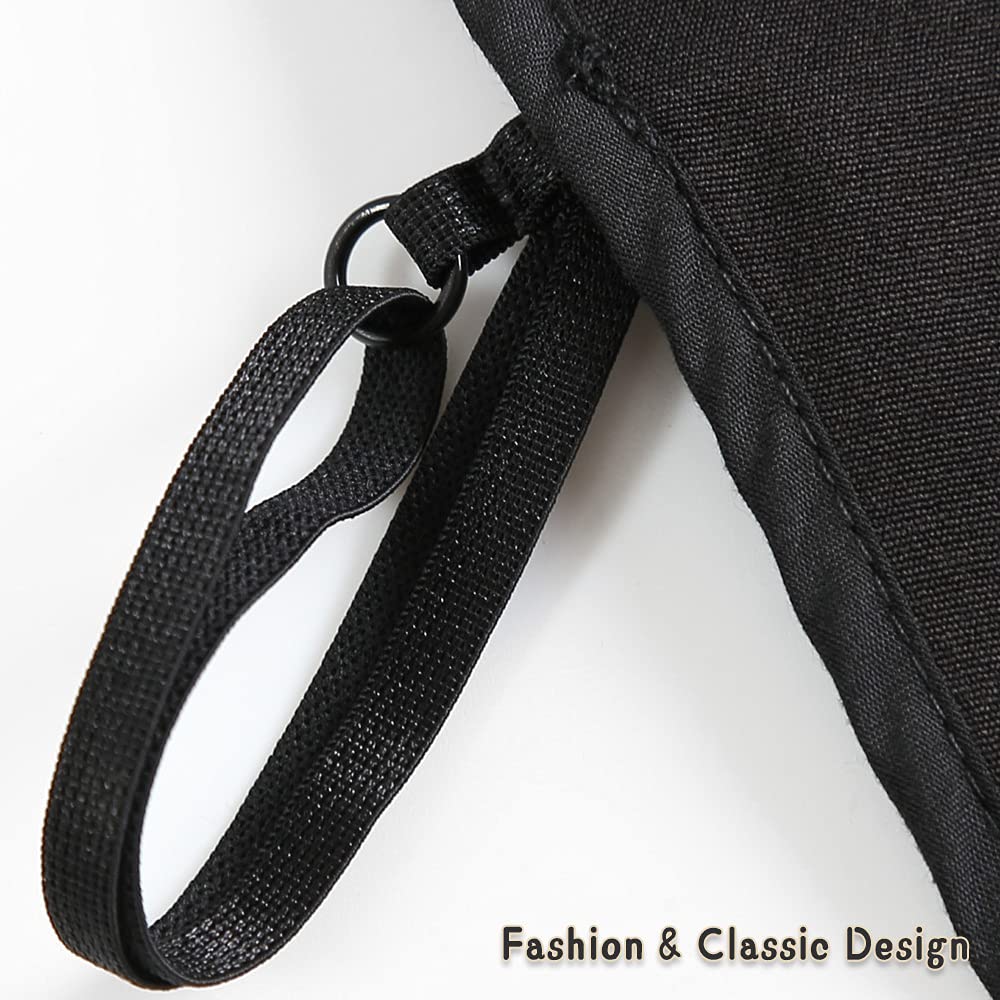 LoudSung Detachable Half Shirt Blouse False Collar Folding Design for Women Girls Black
