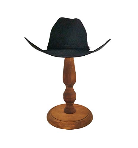 Owlgift Rustic Brown Vintage Style Wood Hat Stand, Wig Holder Display, Helmet Organizer Storage