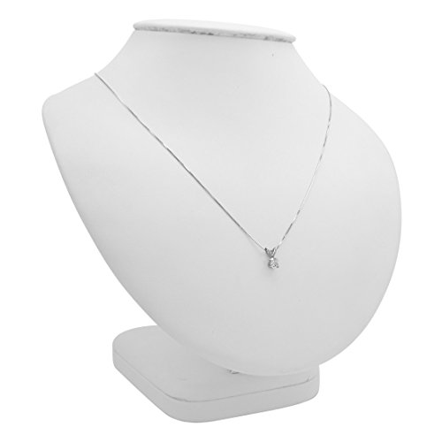 AGS Certified 1/3ct (G-H Color) REAL Diamond Solitaire Pendant Necklace for Women in 14K White Gold |Real Diamond in Real 14K White Gold