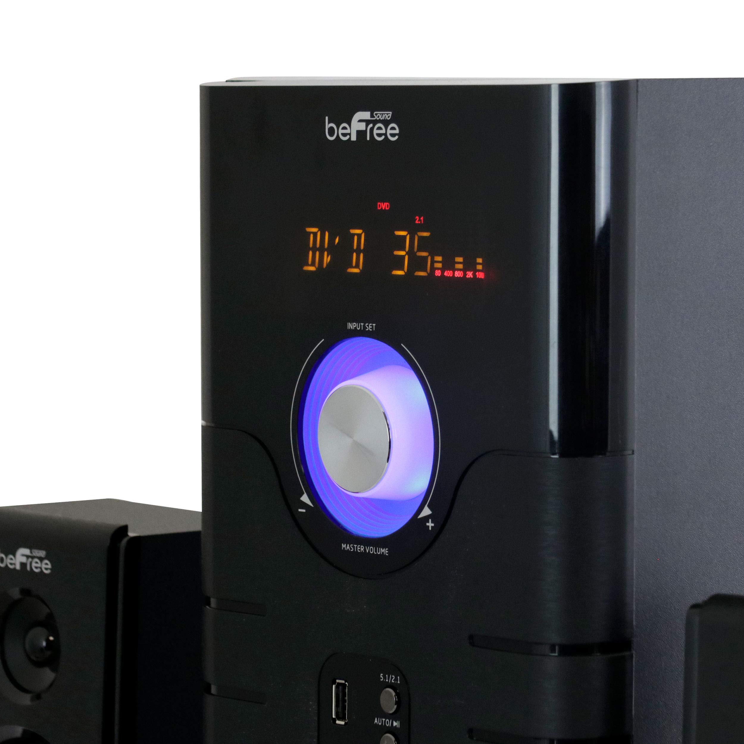 beFree Sound 5.1 Channel Bluetooth Surround Sound Speaker System in Blue