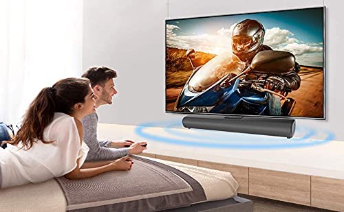 LIPEILA Soundbar for TV with Bluetooth 50W Speakers for TV Home Theater Audio Surround Sound System Small Sound Bar with Subwoofer for TV PC Projectors Tablets,Remote Control,Opt/AUX/USB/HDMI (Brown)