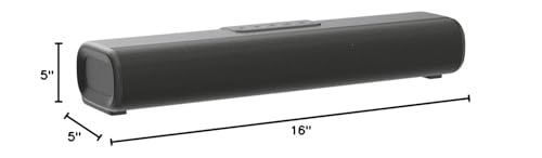 LIPEILA Soundbar for TV with Bluetooth 50W Speakers for TV Home Theater Audio Surround Sound System Small Sound Bar with Subwoofer for TV PC Projectors Tablets,Remote Control,Opt/AUX/USB/HDMI (Brown)