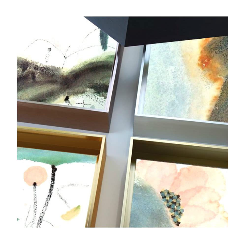 GVS-ART DIY Metal Floating Frame for 12X12 Canvas Painting Art,4/5"(2.1cm) Depth, Floater Frame,Mental Frame Kit, Cut to Pieces,Not Include Canvas or Mat Light Gold Frame