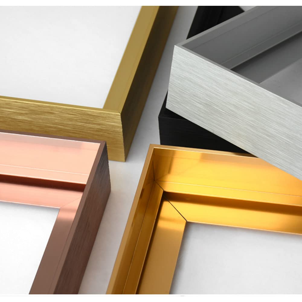 GVS-ART DIY Metal Floating Frame for 12X12 Canvas Painting Art,4/5"(2.1cm) Depth, Floater Frame,Mental Frame Kit, Cut to Pieces,Not Include Canvas or Mat Light Gold Frame